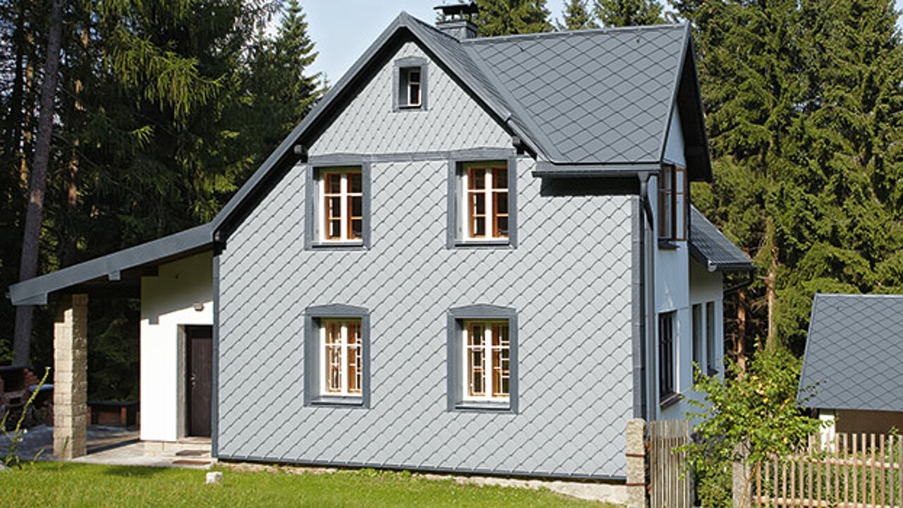 Rhomboid façade tile | PREFA